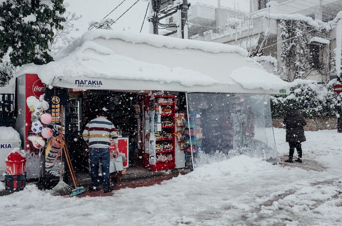 Snow in Athens & the 2021 Flockdown - Letters to Barbara